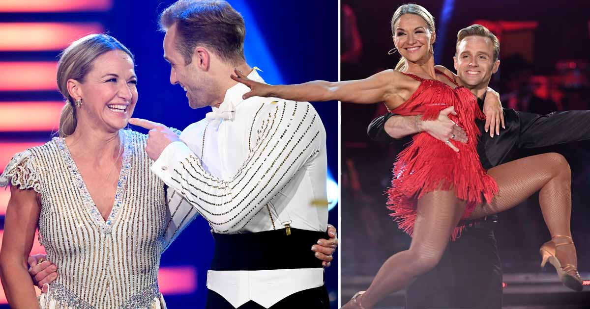 Kristin Kaspersens drag med Calle Sterner utanför Let's dance