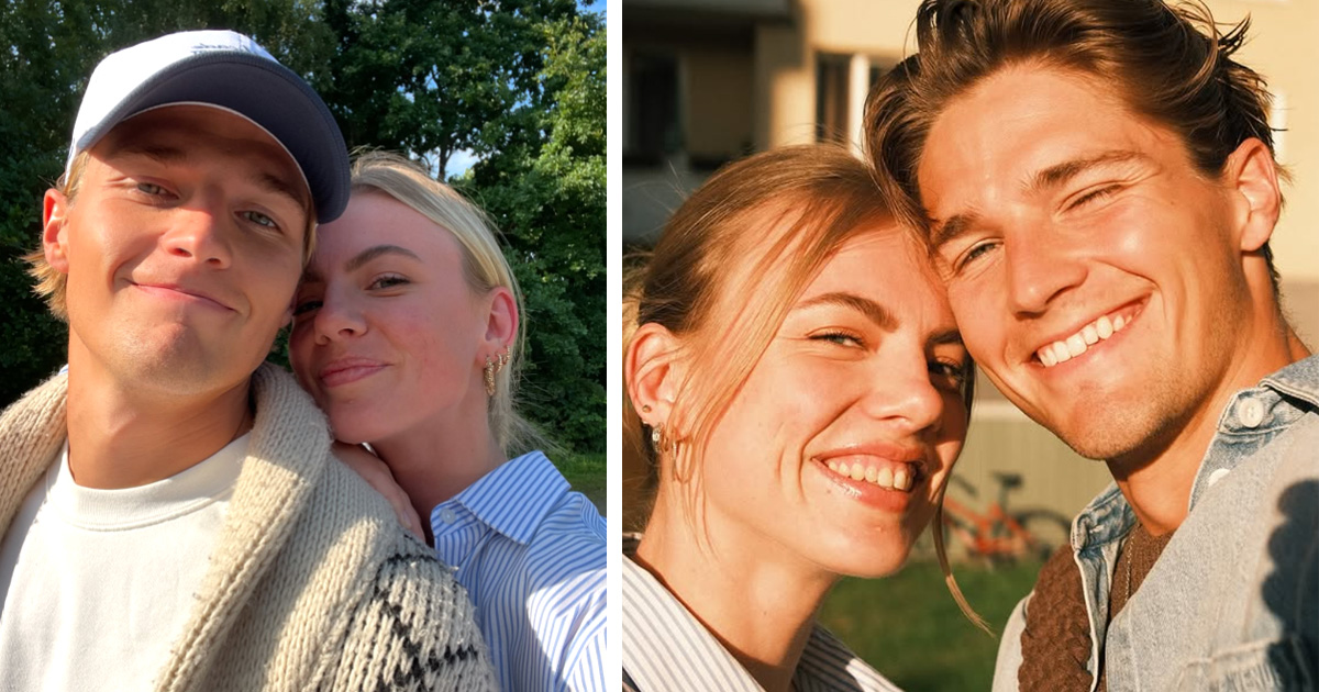 Filip Lamprecht på bröllopsfest med Linn Hegdal