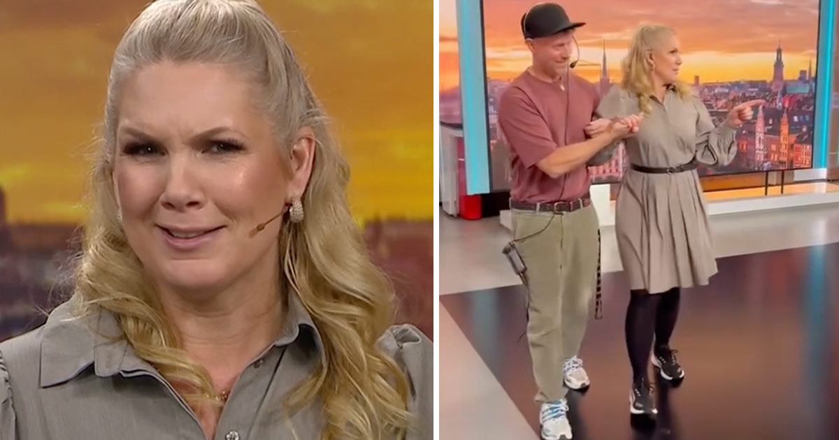 Anna Brolin behövde hjälp med att gå i "Efter Fem"