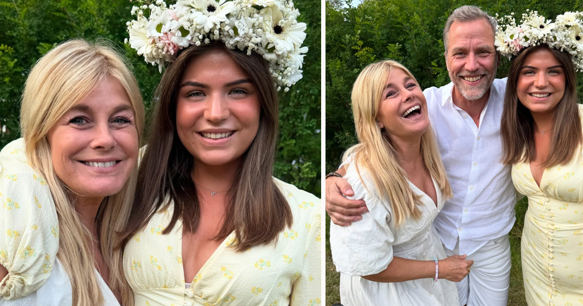 Pernilla Wahlgrens bild med Christian Bauers dotter