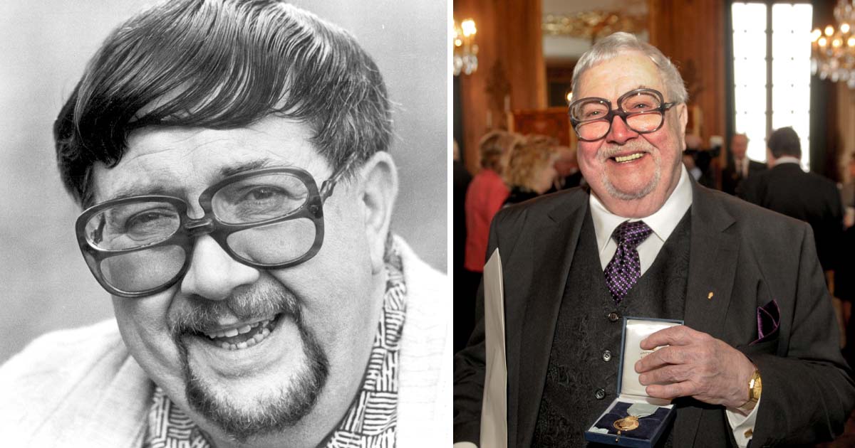 Folkkäre tv-profilen Jan-Öjvind Swahn bar dubbla glasögon