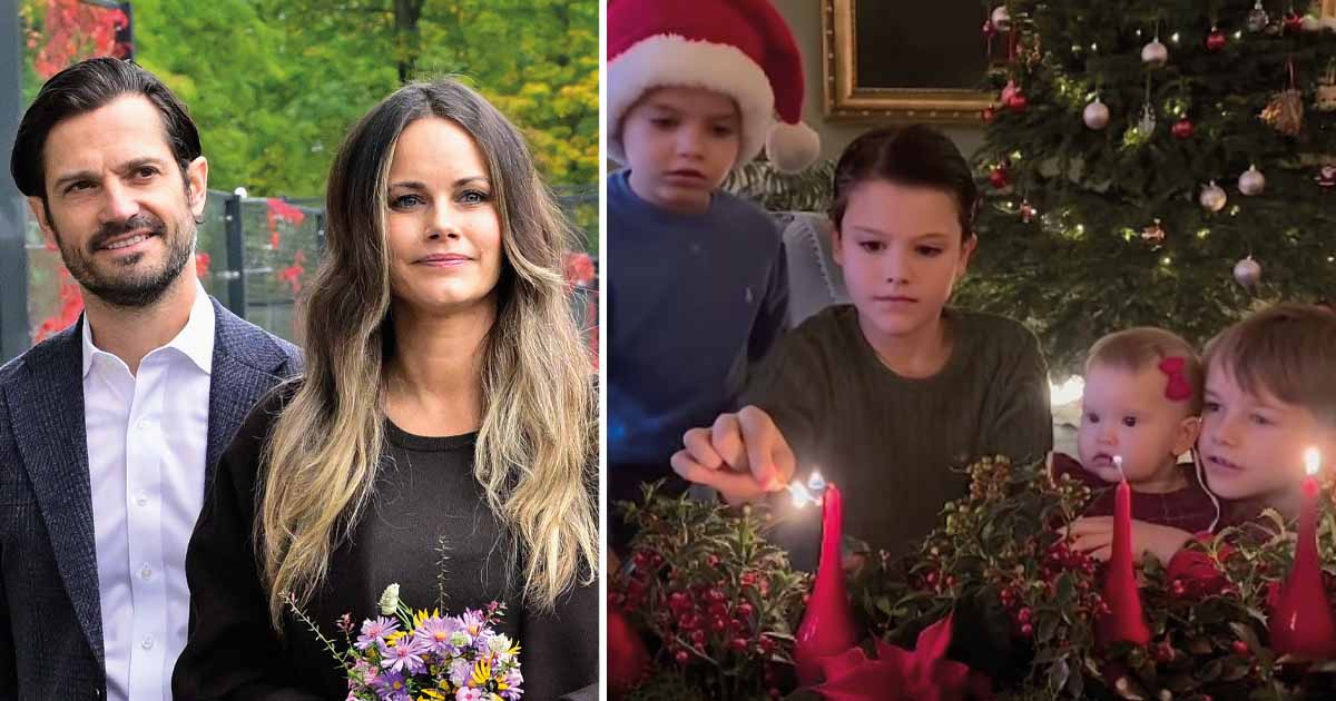 Prins Carl Philip och prinsessan Sofia firar advent med barnen