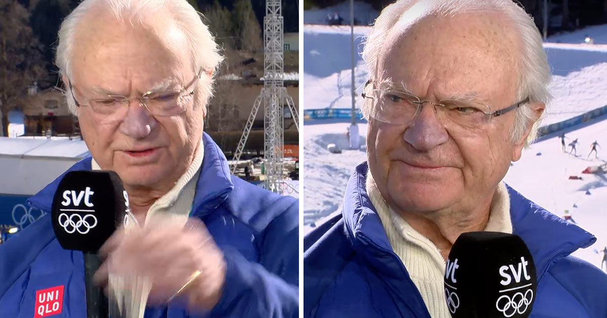 Oroväckande bilderna på kung Carl XVI Gustaf i direktsändning